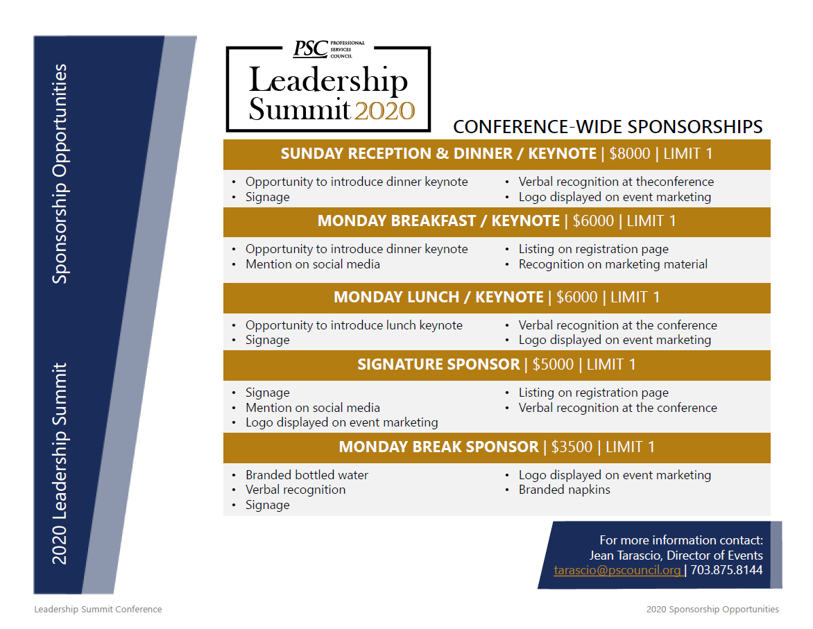 Leadership Summit Sponsorships